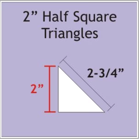 2" Half Square Triangle Acrylic Template with Window - 2" – Erie Quilt Art