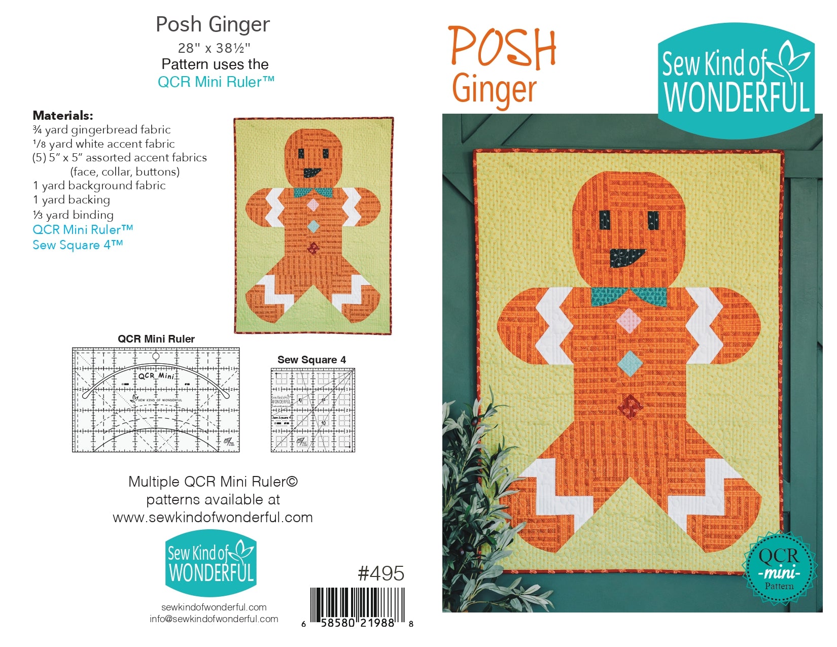 Posh Ginger Pattern – Erie Quilt Art