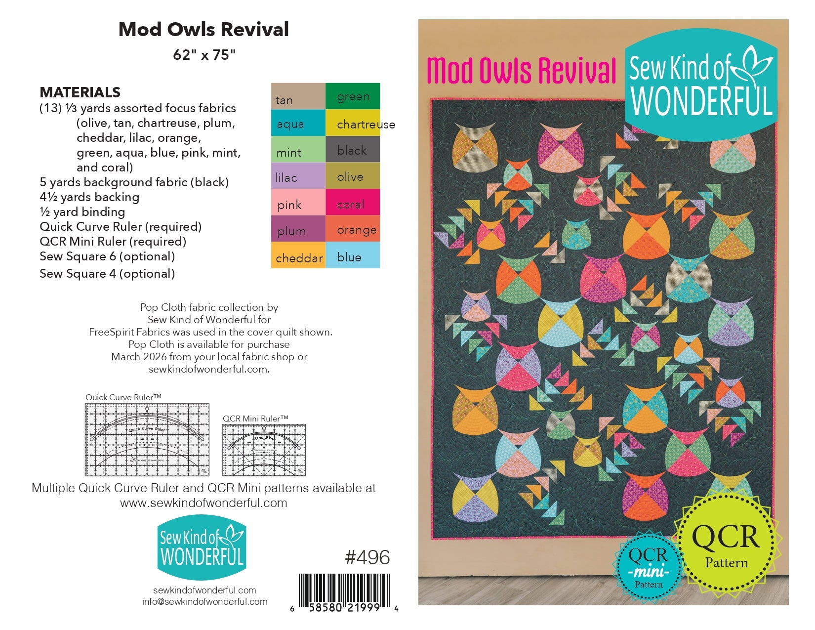 Mod Owls Revival Pattern – Erie Quilt Art